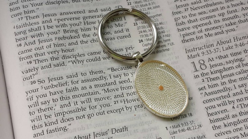 Mustard Seed Keychain Faith Key Ring Christian Faith of - Etsy