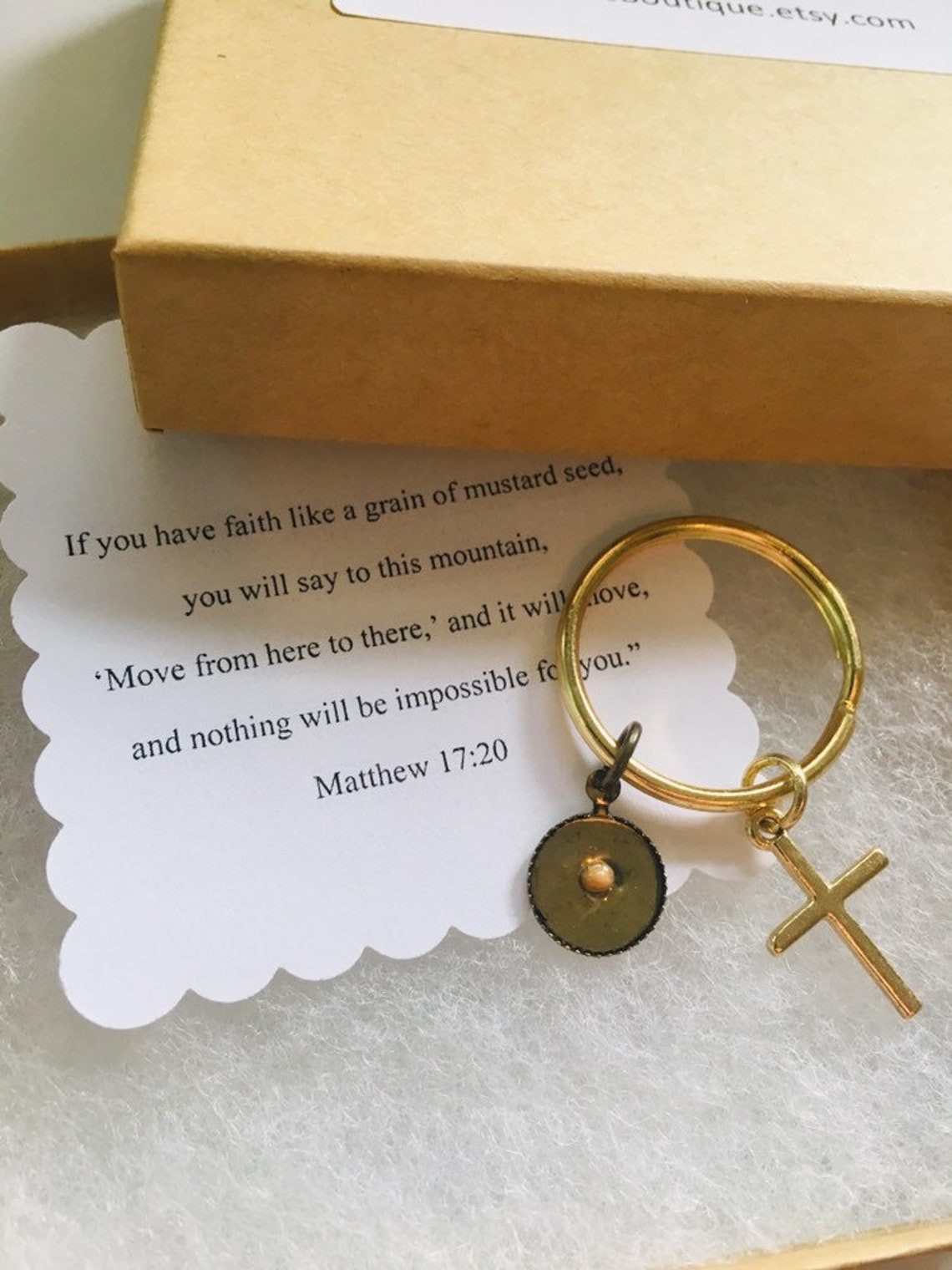 Mustard Seed Keychain Tiny Mustard Seed Keychain Faith | Etsy