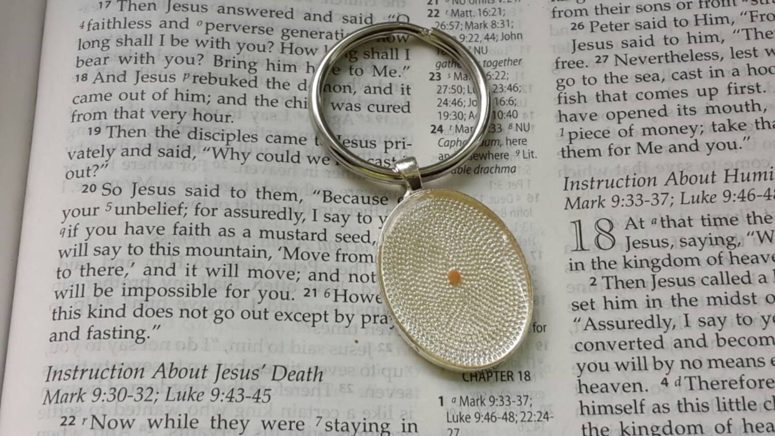 Mustard Seed Keychain Faith Key Ring Christian Faith of - Etsy