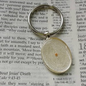 Mustard Seed Keychain Faith Key Ring Christian Faith of A Mustard Seed ...