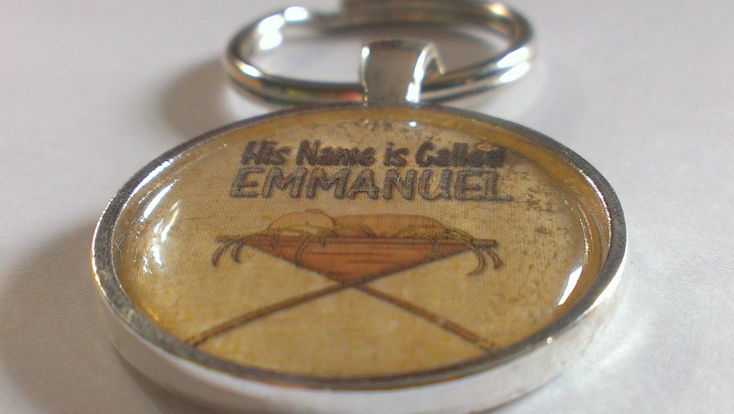 Baby Jesus Keychain His Name is Emanuel Keychain Christian - Etsy