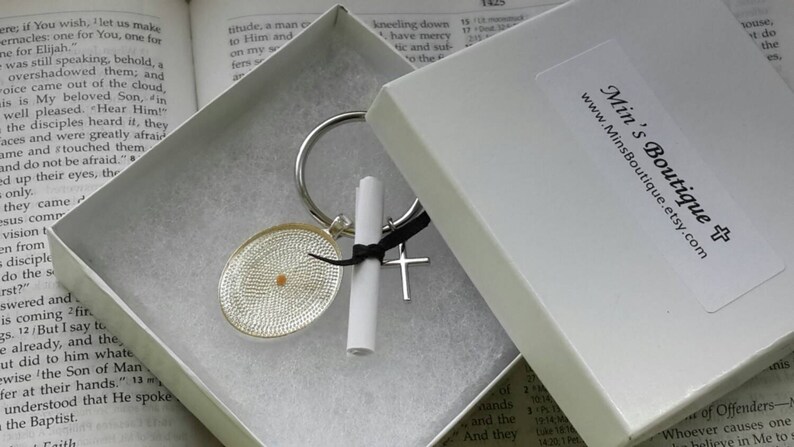 Mustard Seed Keychain Faith Key Ring Christian Faith of - Etsy
