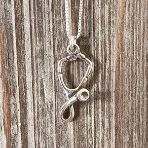 Sterling Silver Stethoscope Necklace - Nurse Necklace - Medical Student ...