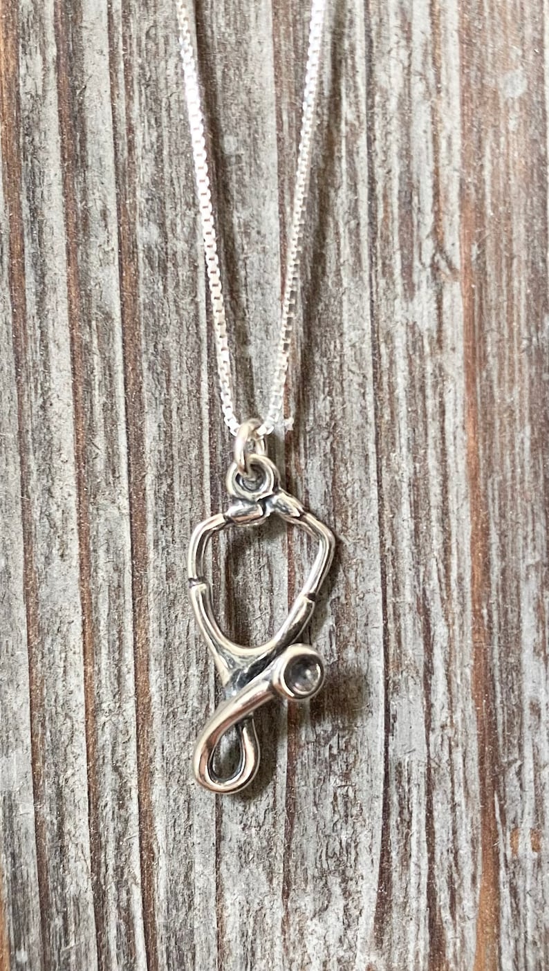 Sterling Silver Stethoscope Necklace - Nurse Necklace - Medical Student ...