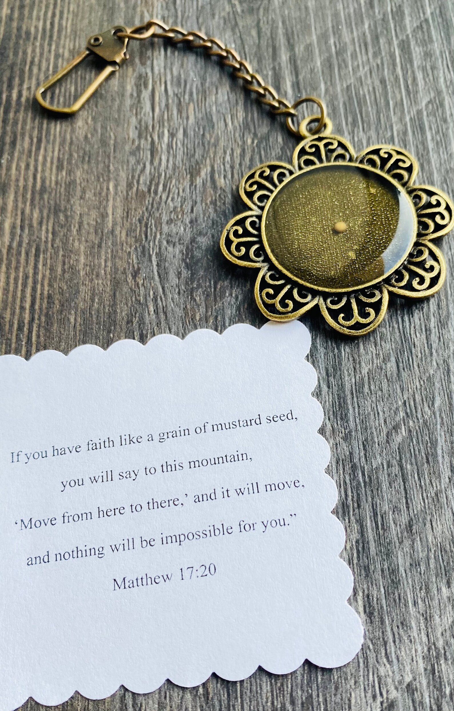 Mustard Seed Keychain Faith of a Mustard Seed Keychain - Etsy