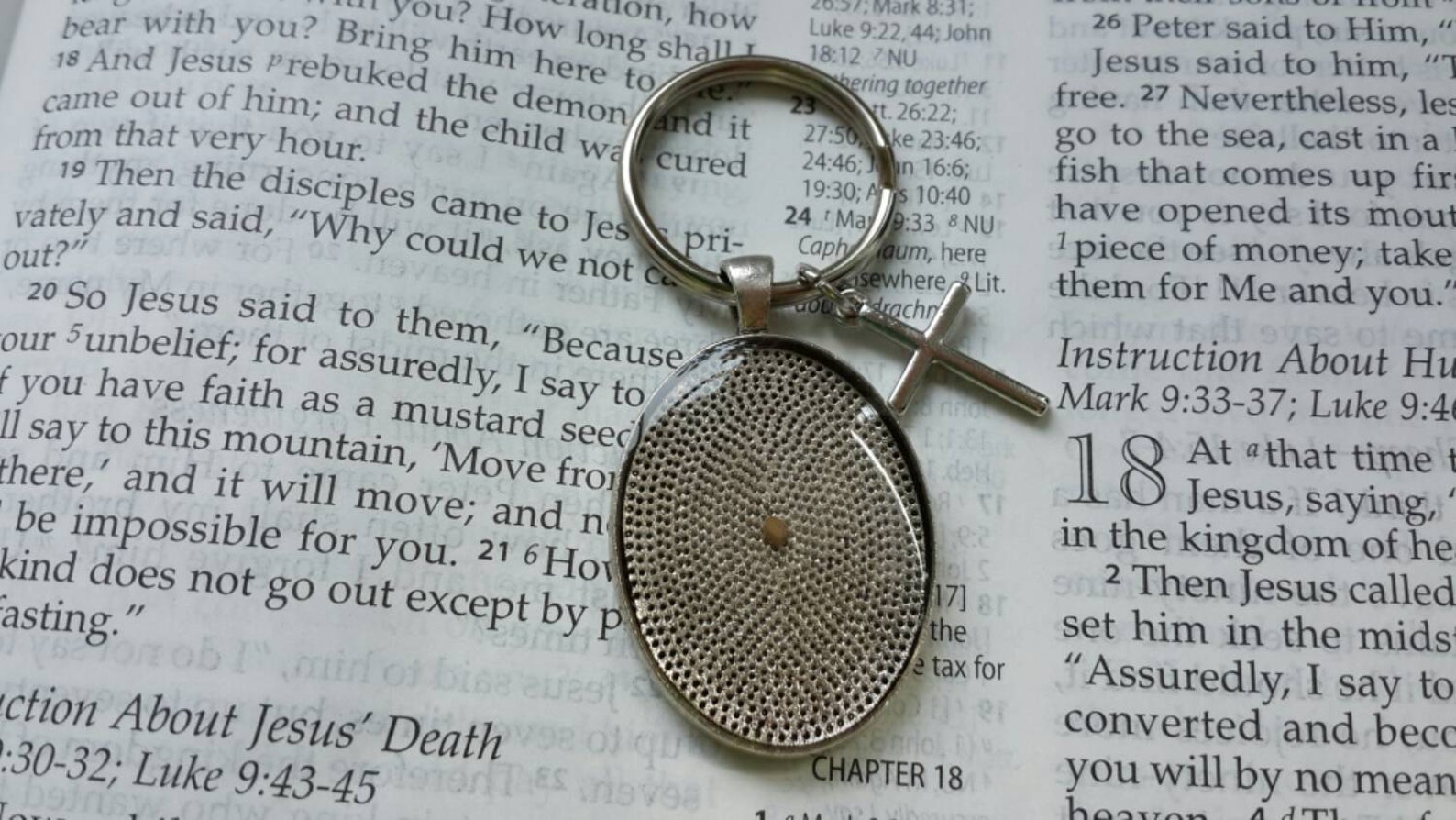 Mustard Seed Keychain Christian Key Chains Faith of A - Etsy