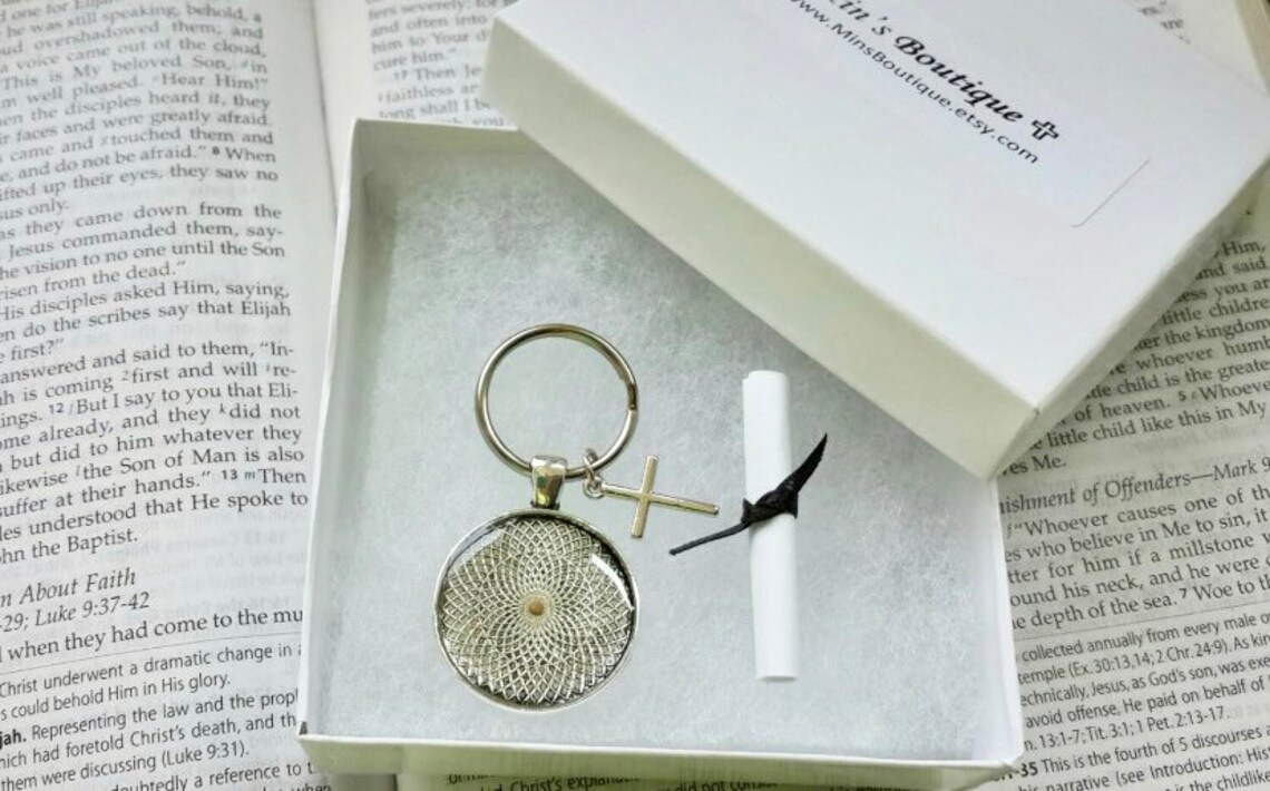 Mustard Seed Keychain Faith Keychain Christian Faith of - Etsy