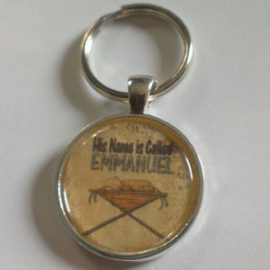 Baby Jesus Keychain - His Name is Emanuel Keychain - Christian Keychain ...