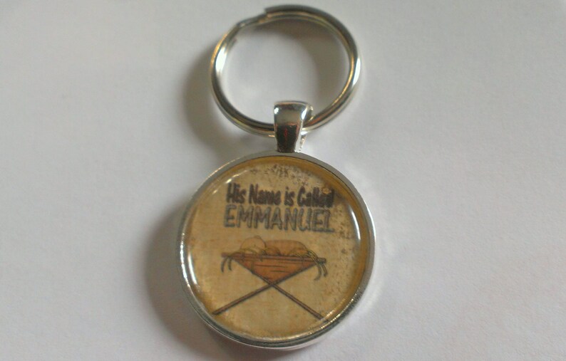 Baby Jesus Keychain His Name is Emanuel Keychain Christian - Etsy