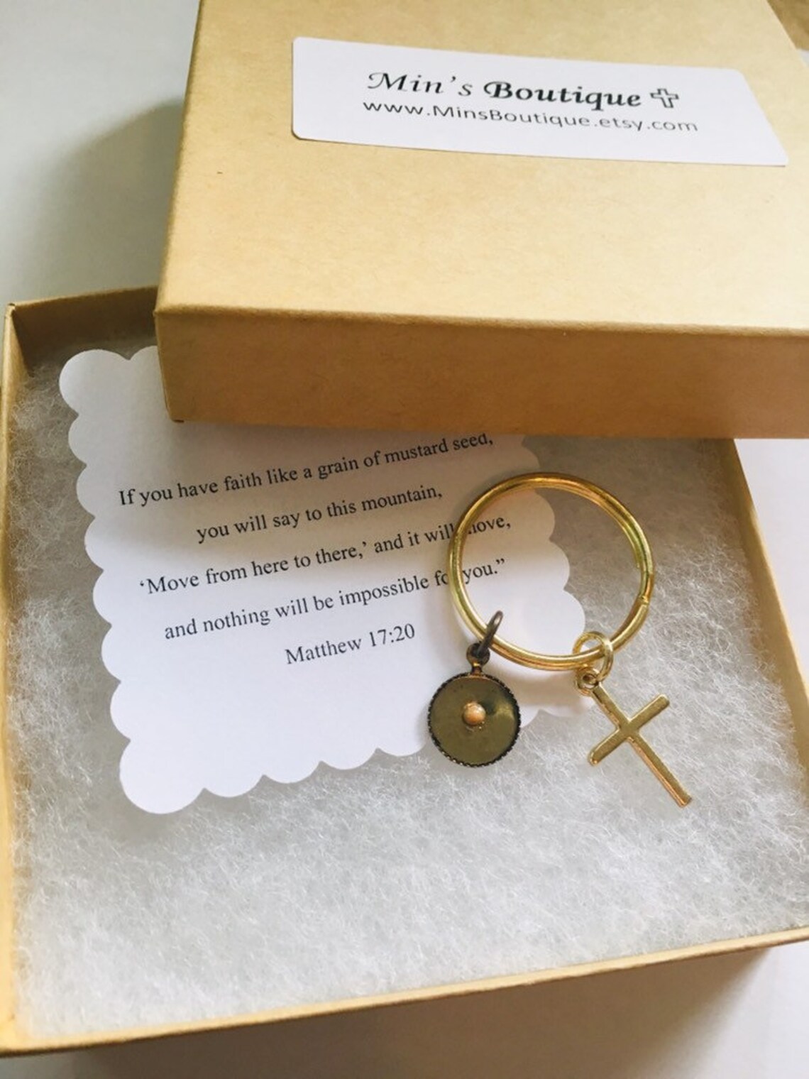 Mustard Seed Keychain Tiny Mustard Seed Keychain Faith | Etsy