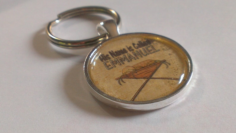 Baby Jesus Keychain His Name is Emanuel Keychain Christian - Etsy