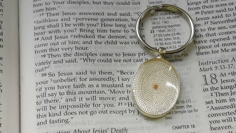 Mustard Seed Keychain Faith Key Ring Christian Faith Of | Etsy