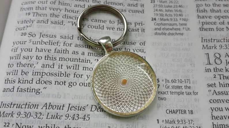 Mustard Seed Keychain Christian Key Ring Faith Of A | Etsy