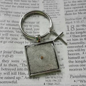Mustard Seed Keychain - Faith Keychain- Faith of a Mustard Seed ...