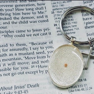 Mustard Seed Keychain Faith Key Ring Christian Faith of A Mustard Seed ...
