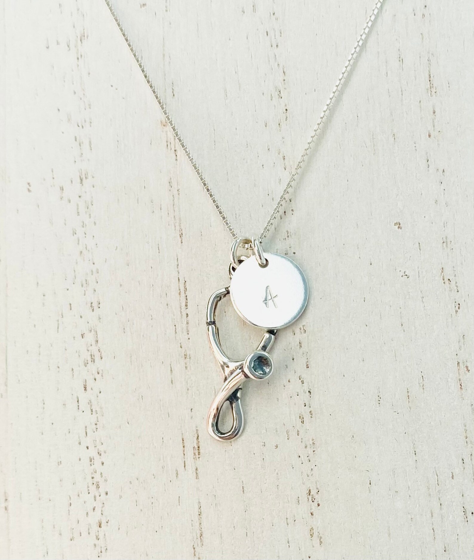 Sterling Silver Stethoscope Necklace - Nurse Necklace - Medical Student ...
