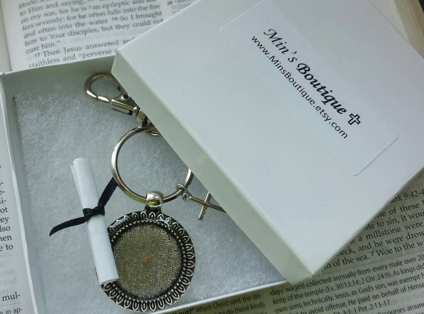 Mustard Seed Keychain Faith Keychain Christian Keychain - Etsy