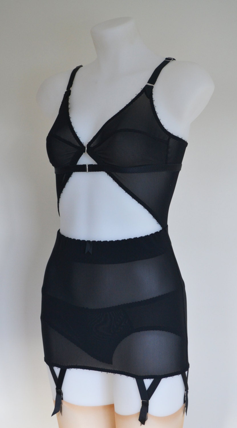 Corselette Retro Style Pin Up Corselette and Knickers in | Etsy