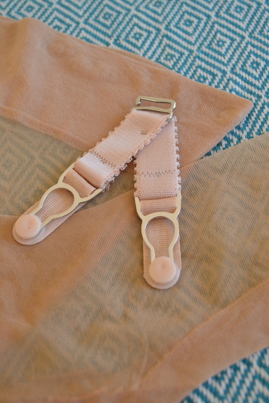 Detachable Stocking Suspender Straps: Short V-straps With Steel Clips ...