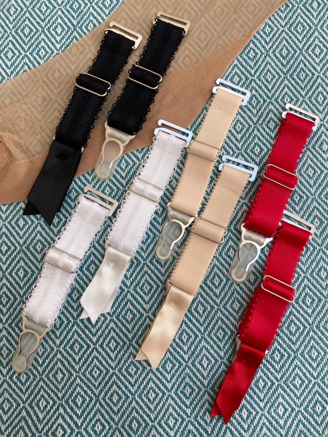 20mm Extra Wide Steel Suspender Garter Straps Clips for Stockings 4/5in ...