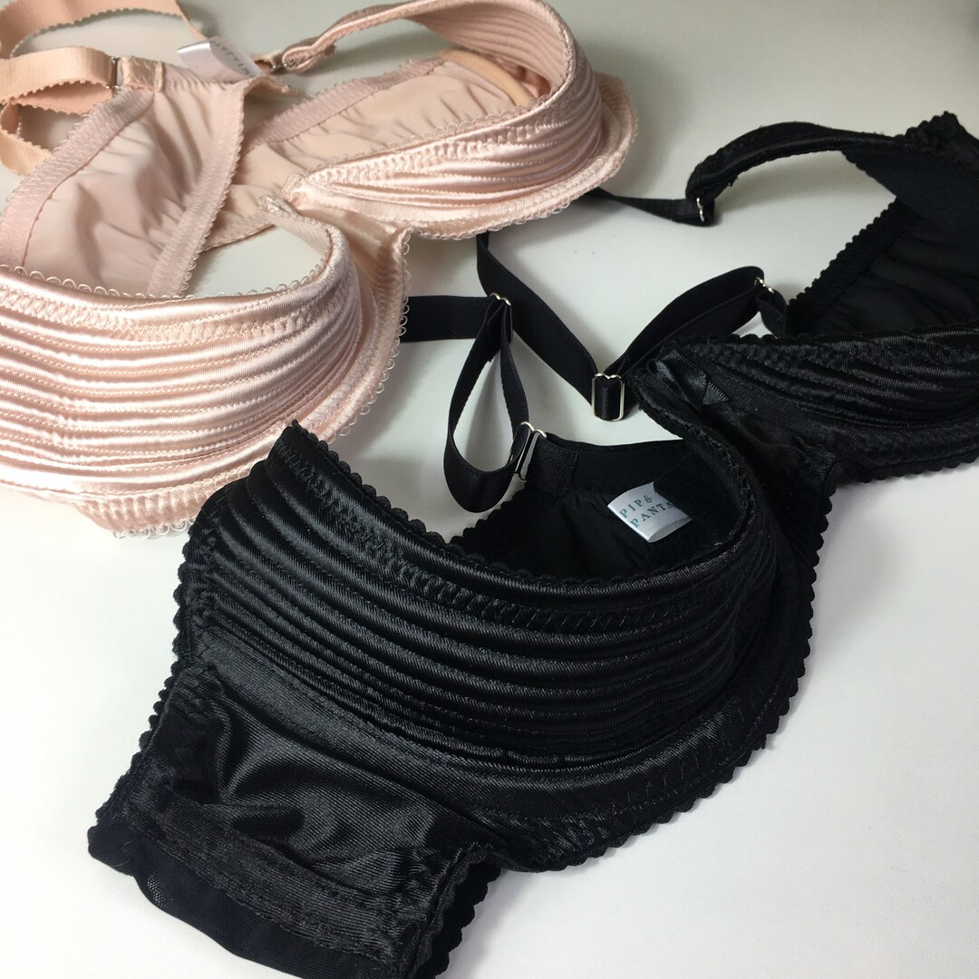 Spiral Stitch Underwired Bra in Biscotti Satin. Circle Stitch Vintage ...