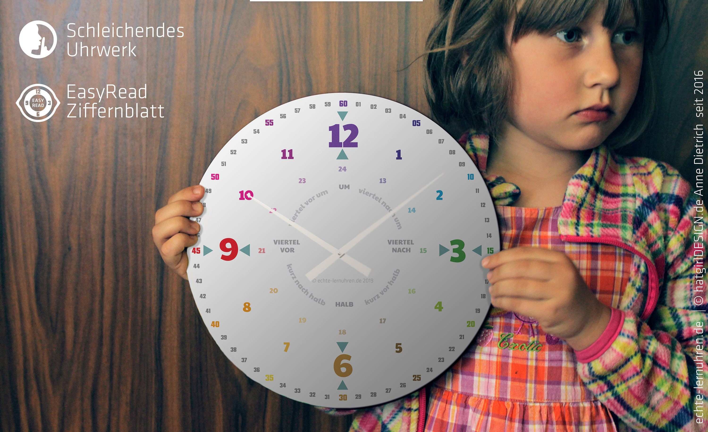 Timepiece, Round Clock, Teaching Clock, Interactive Learning Clock ...