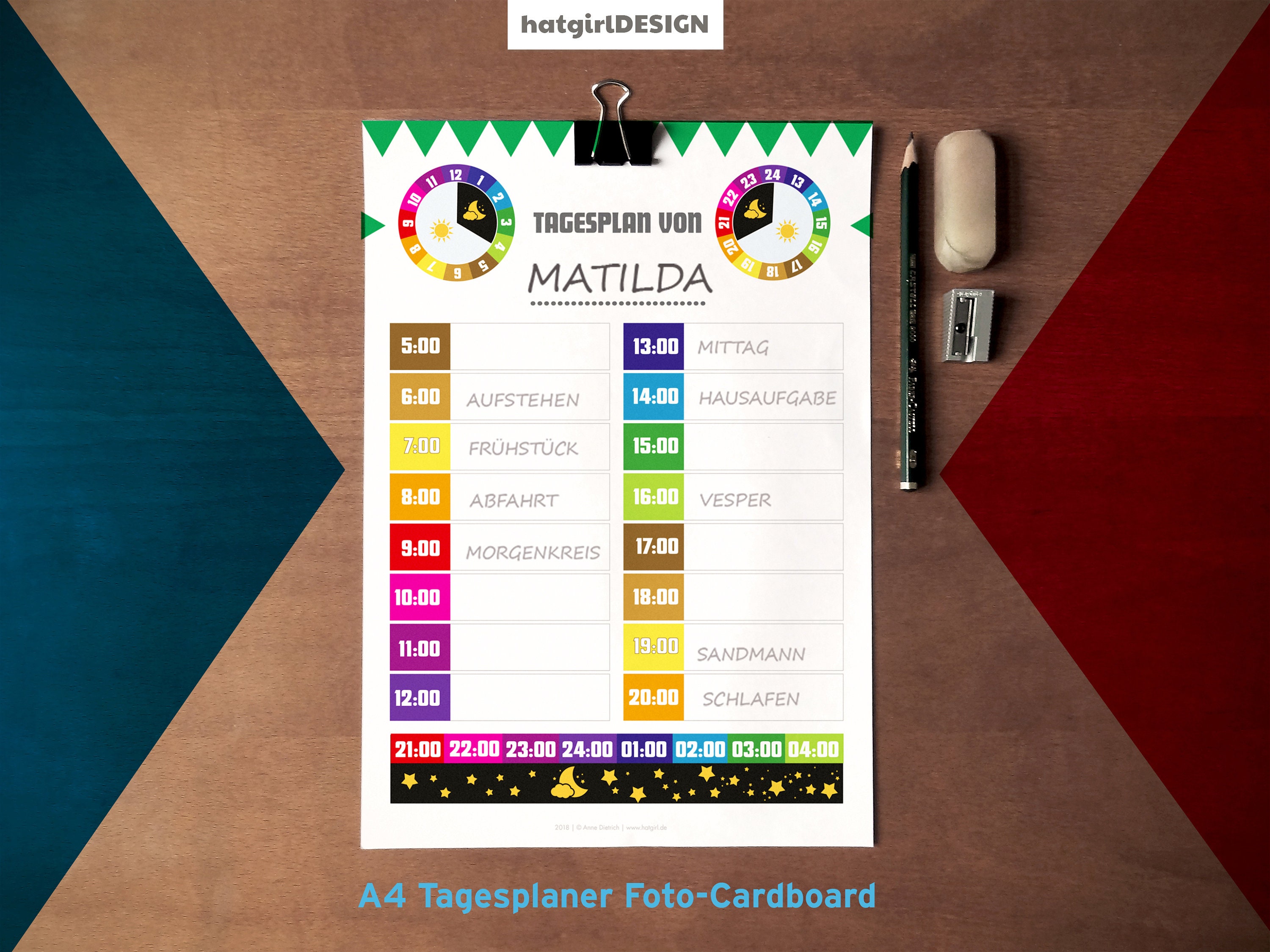 Download: ZEIT LERNEN - TagesKalender A4 zum nachdrucken • Waldorf ...