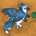 Blue Jay Griffin Art Print Fantasy Illustration - Etsy