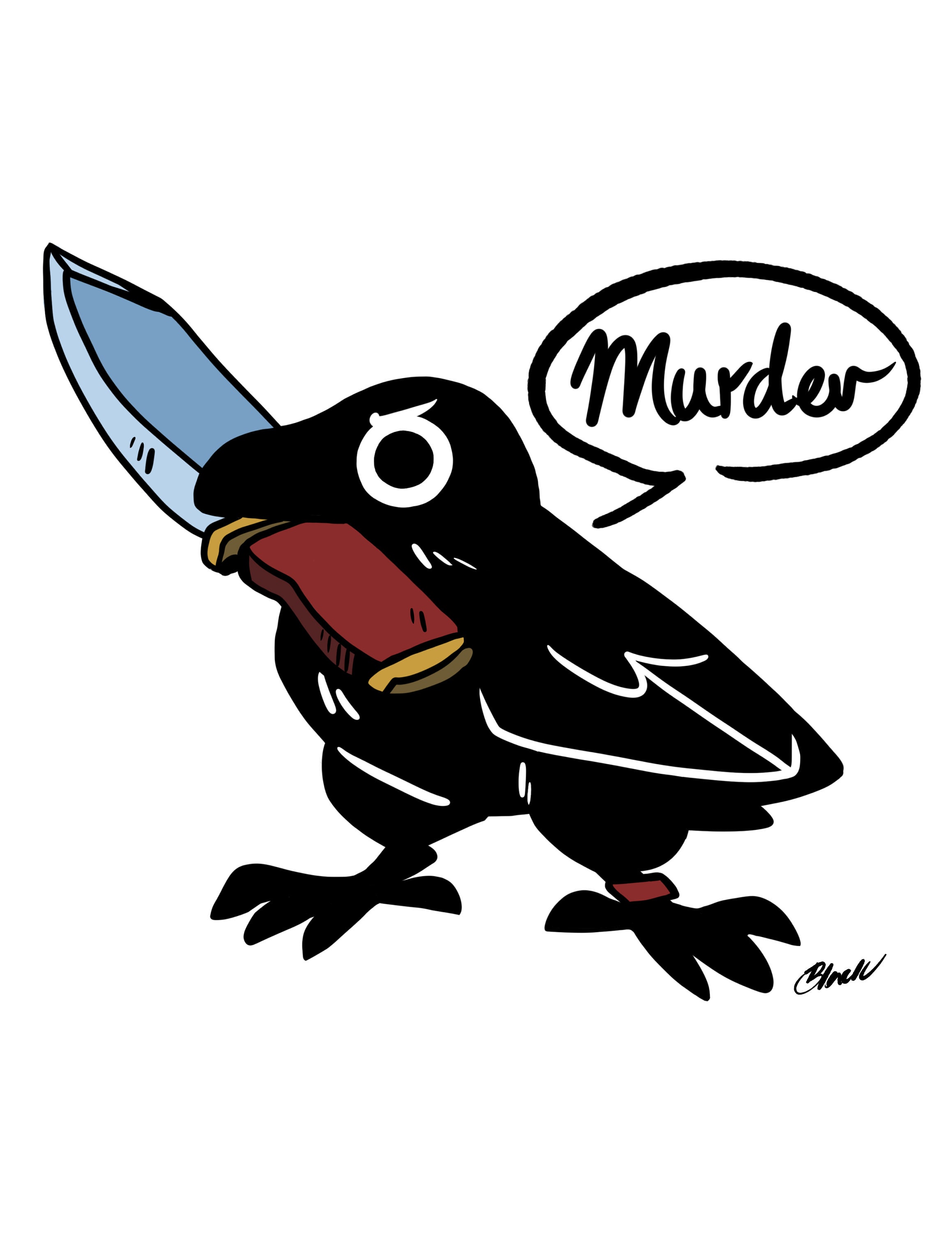 Murder Canuck the Crow Art Print | Etsy