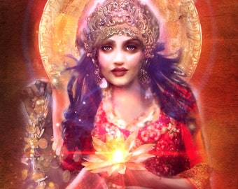 Inanna Divine Feminine Oracle Art Poster Print - Etsy