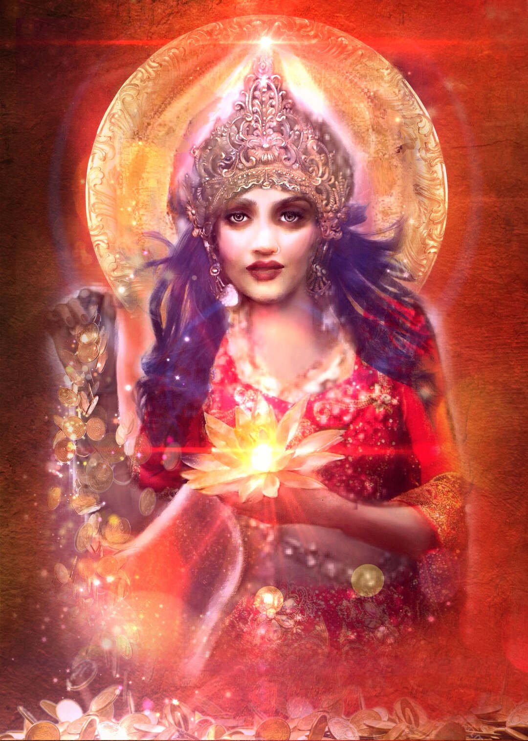 Lakshmi - Divine Feminine Oracle Art Poster Print - Etsy