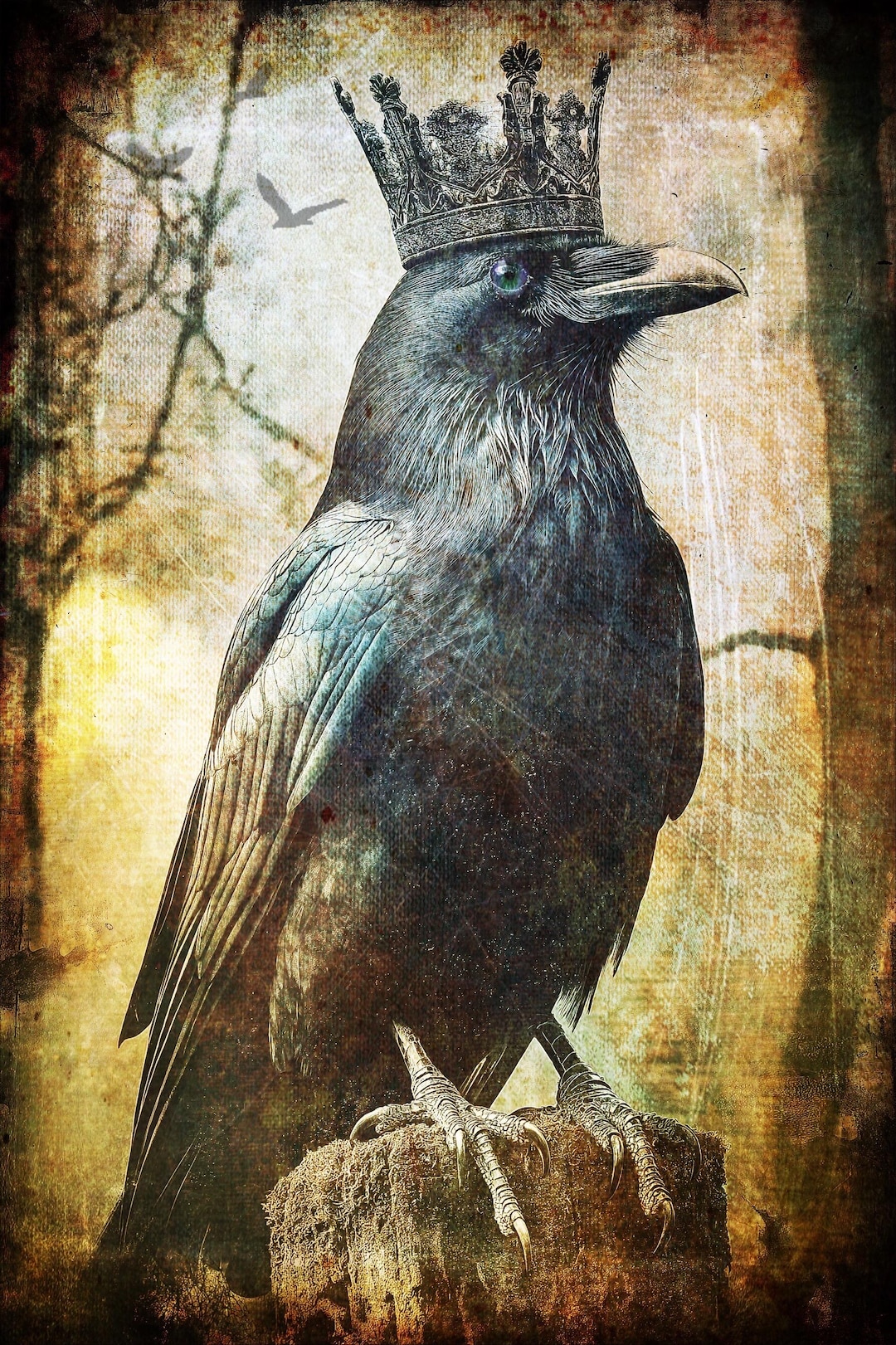 The Raven King - Guardian of the Threshhold - 4X6 Matted Mini Gallery ...