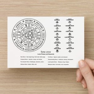 Luna 2022- Moon Calendar Art Cards New and Full Moon Phases - AVAILABLE ...