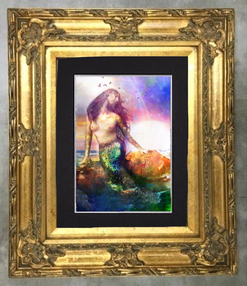 Undine the Sea Nymph Matted and Signed 8X10 Metallic Print | Etsy