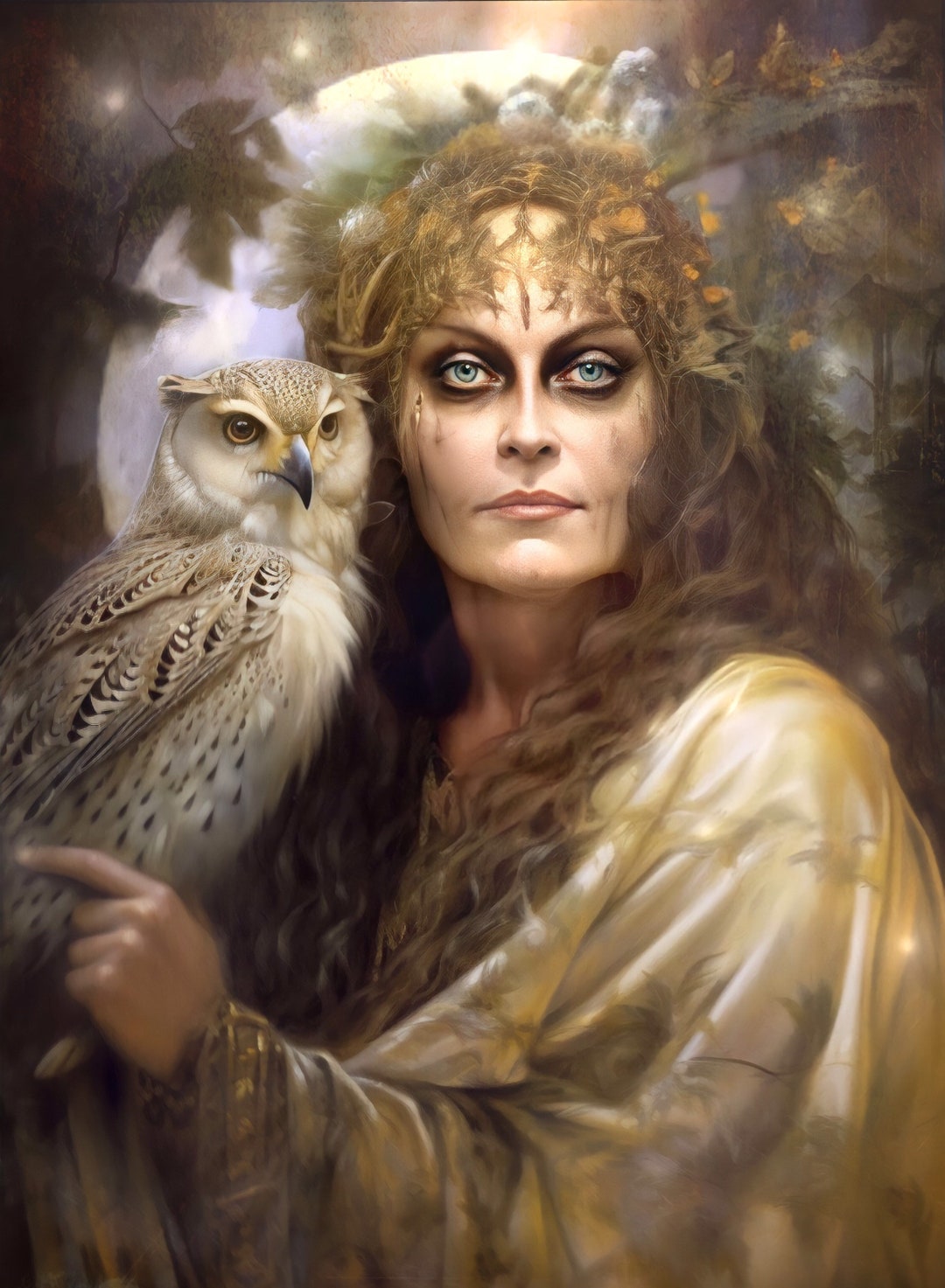 NEW: the Owl OF Wisdom - Blodeuwedd - 4X6 Altar Art Gallery Print - Etsy