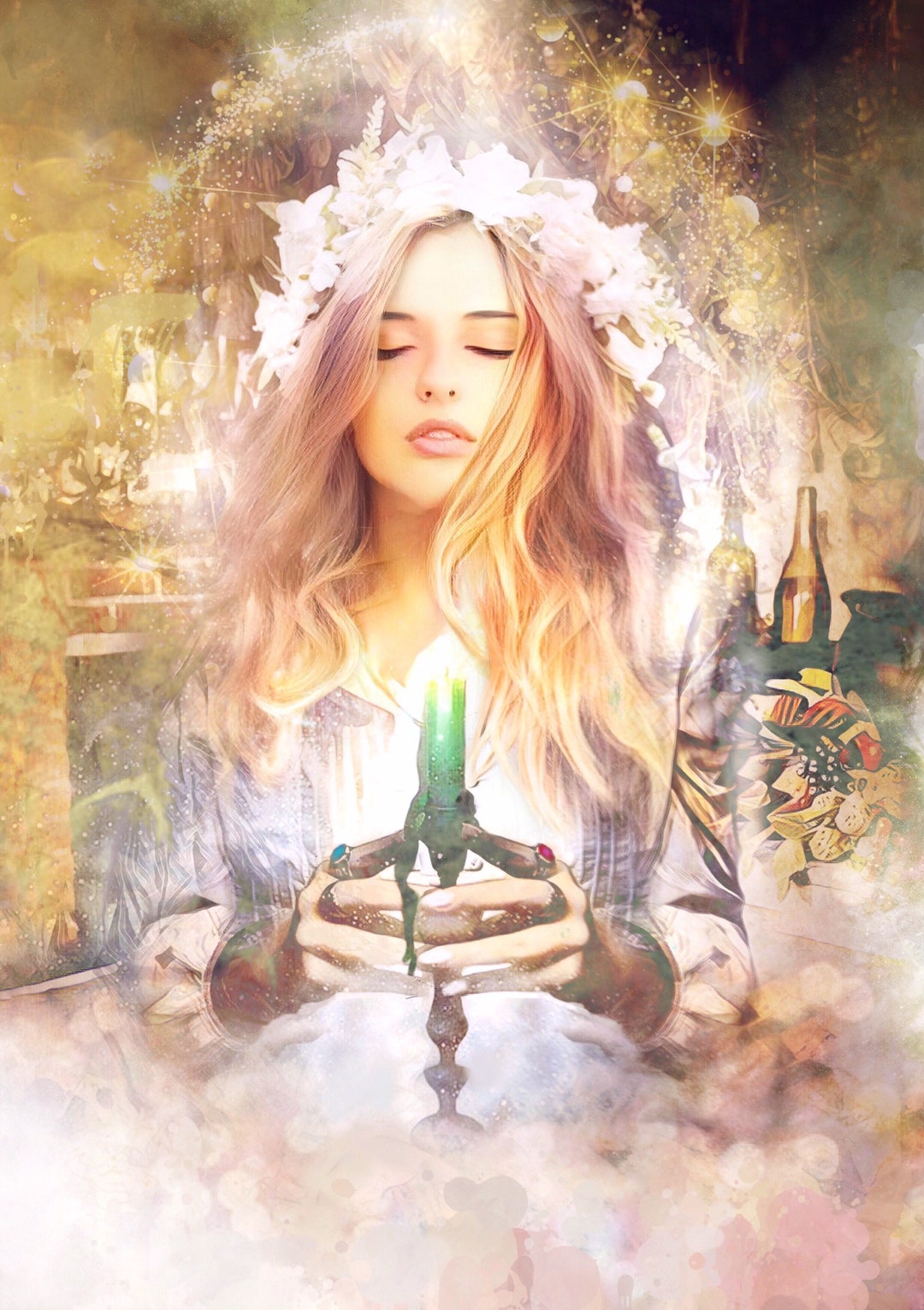 Cunning Woman: 4X6 Matted Altar Art Print - Mini Art - Etsy