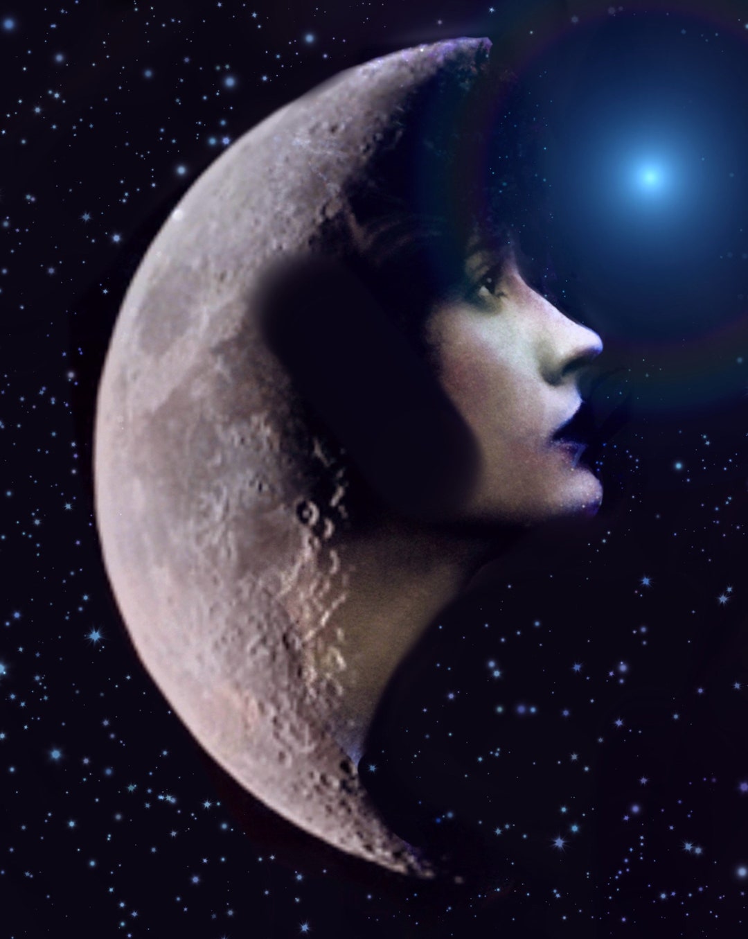 Sibyl of the Moon - NEW 4X6 Mini Altar Art Print - Etsy