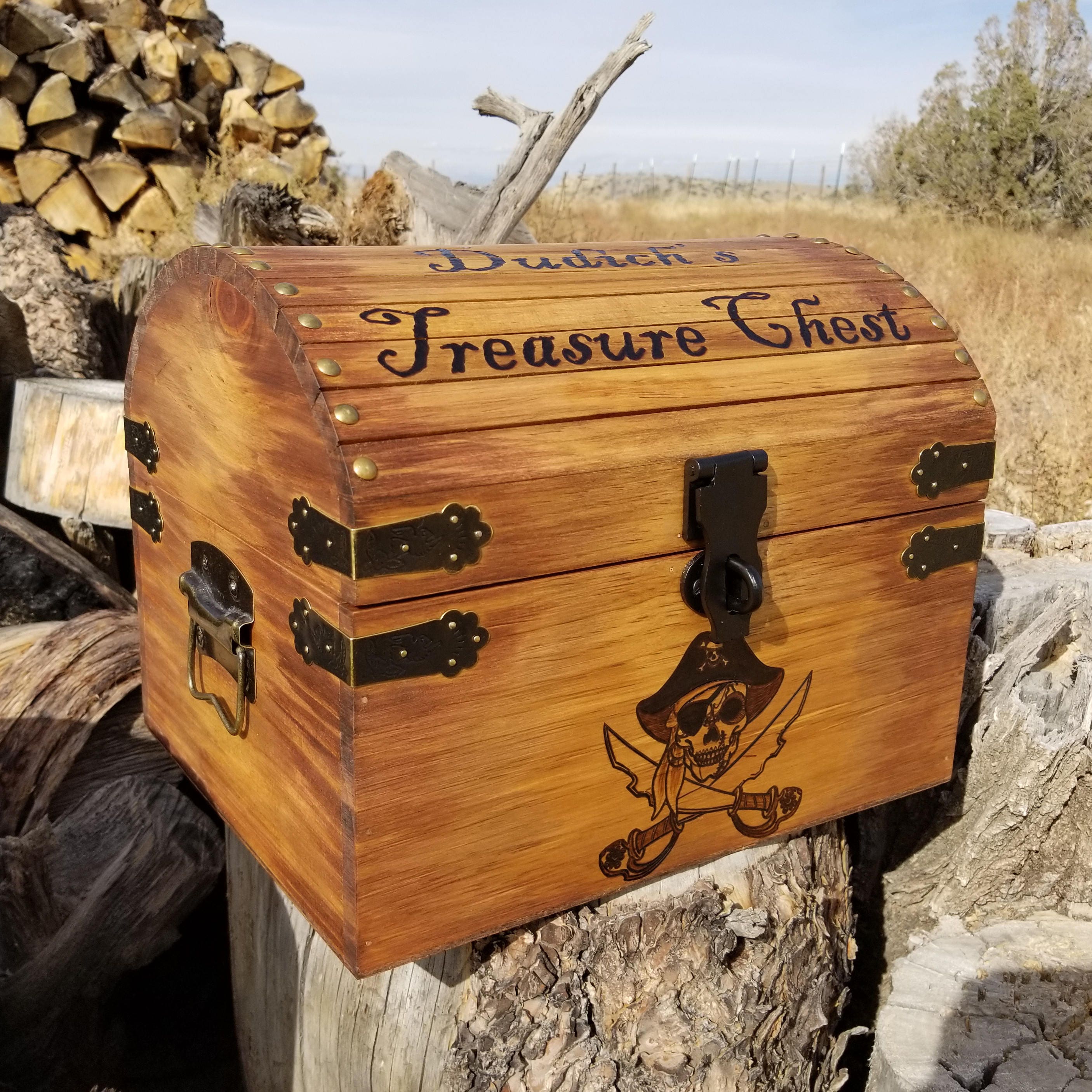 Large Treasure Chest / Personalized Wood Burned Pyrography - Etsy