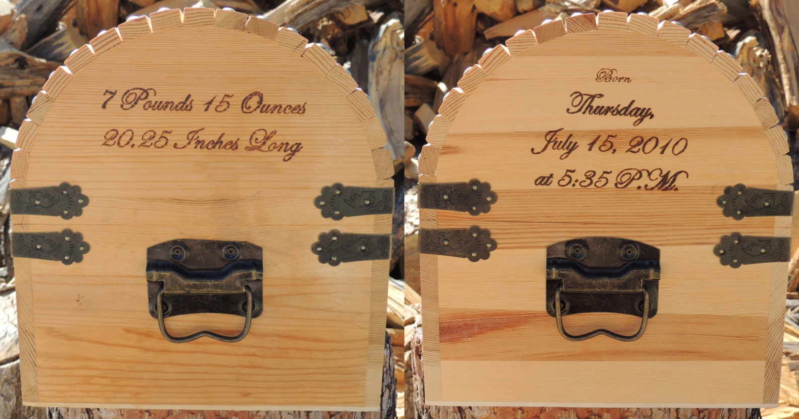 Time Capsule First Birthday / Keepsake Box Personalized Wood Burned ...