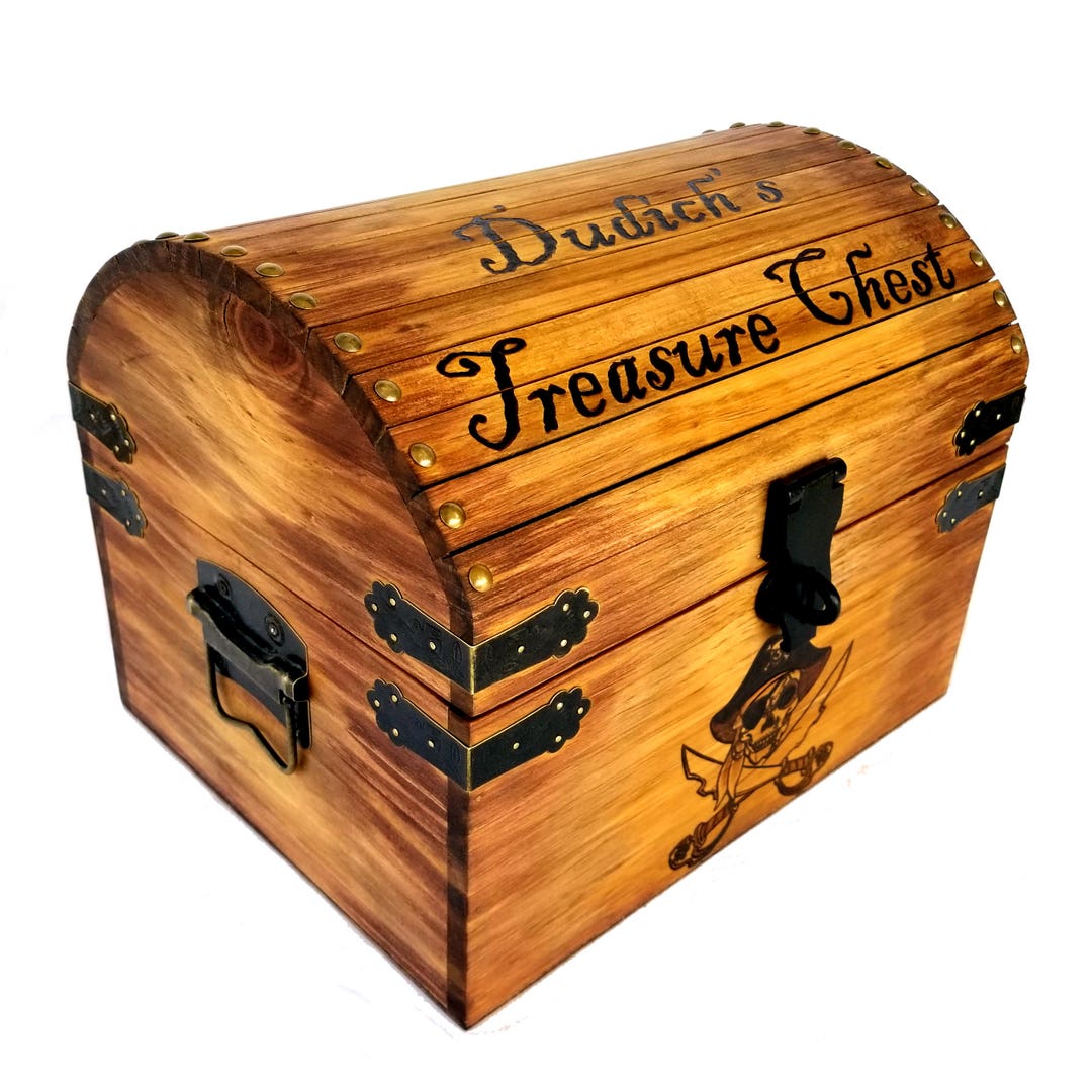 Large Treasure Chest / Personalized Wood Burned Pyrography - Etsy