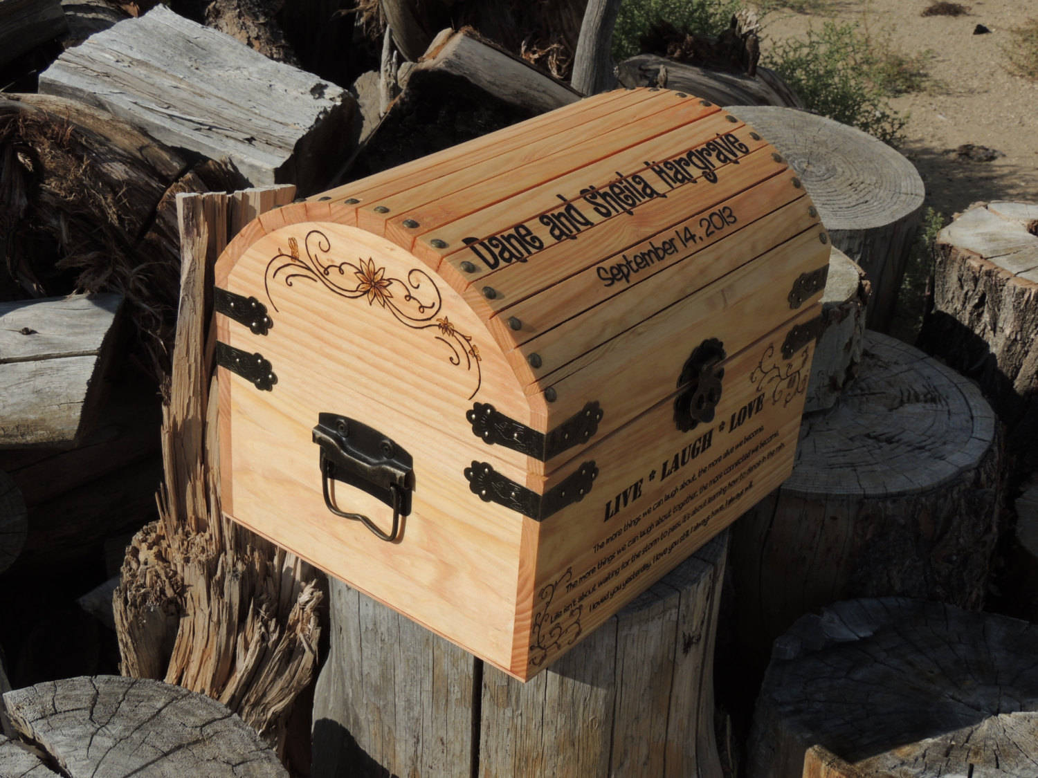 Small Time Capsule / Keepsake Box Wood Burned Custom Pyrography - Etsy