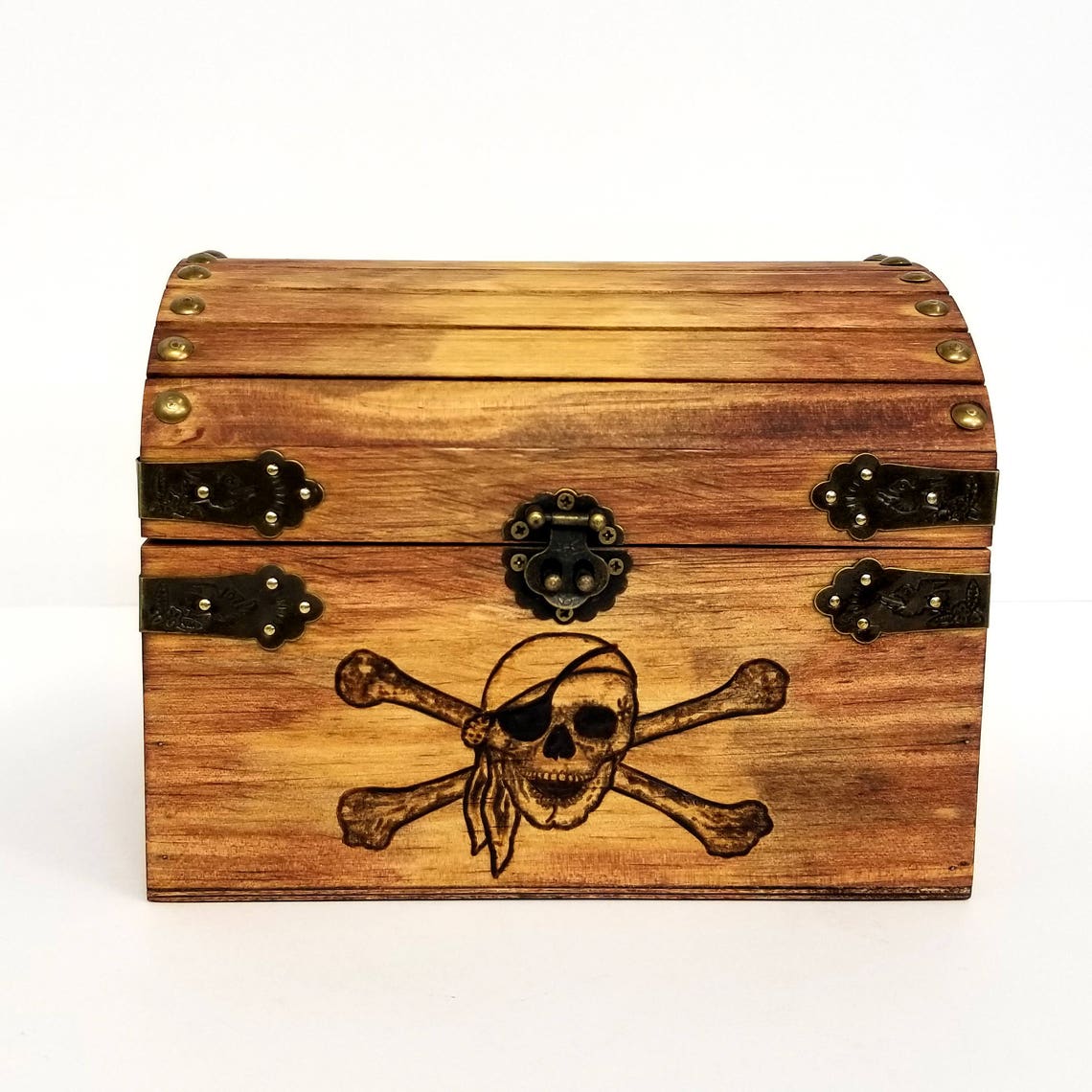 Small Treasure Chest / Personalized Pyrography Treasure Chest / Wood ...