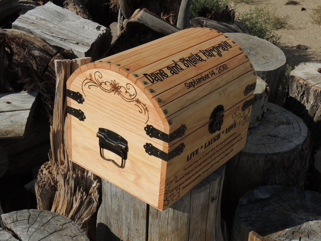 Medium Time Capsule / Keepsake Box Wood Burned Custom Pyrography - Etsy