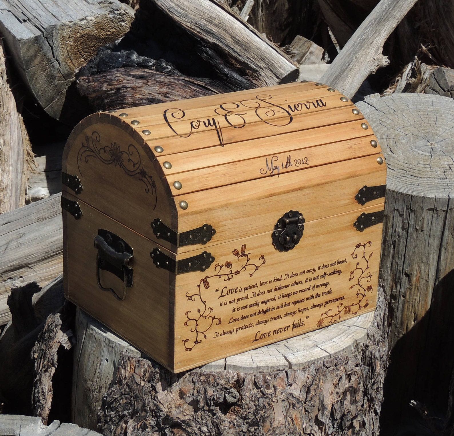 Small Time Capsule / Keepsake Box Wood Burned Custom Pyrography - Etsy