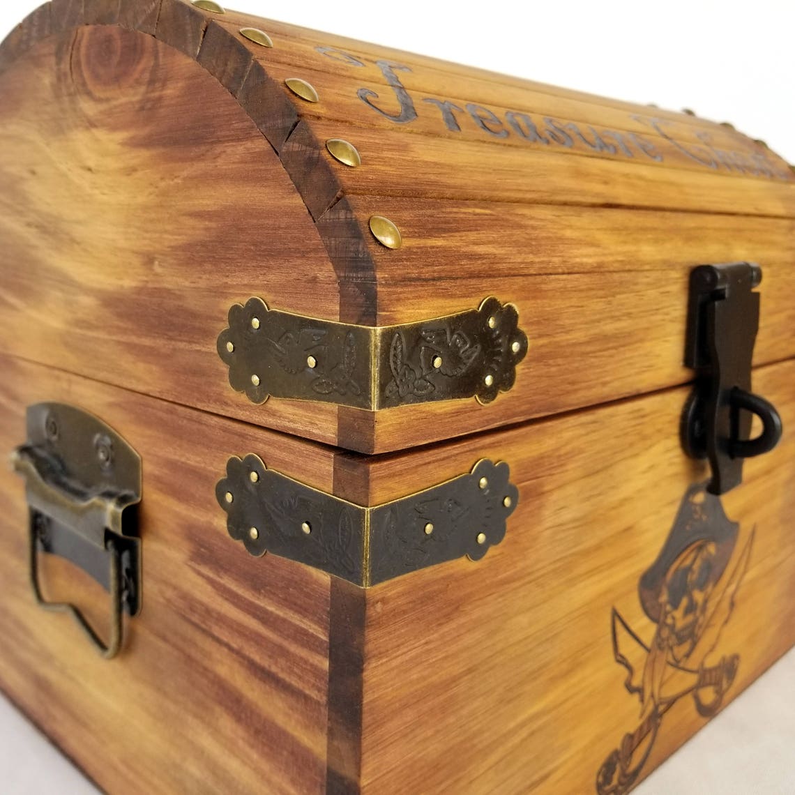 Large Treasure Chest / Personalized Wood Burned Pyrography - Etsy