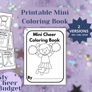 Cheer Tiny Coloring Book | Cheerleading Comp Pocket Coloring ...