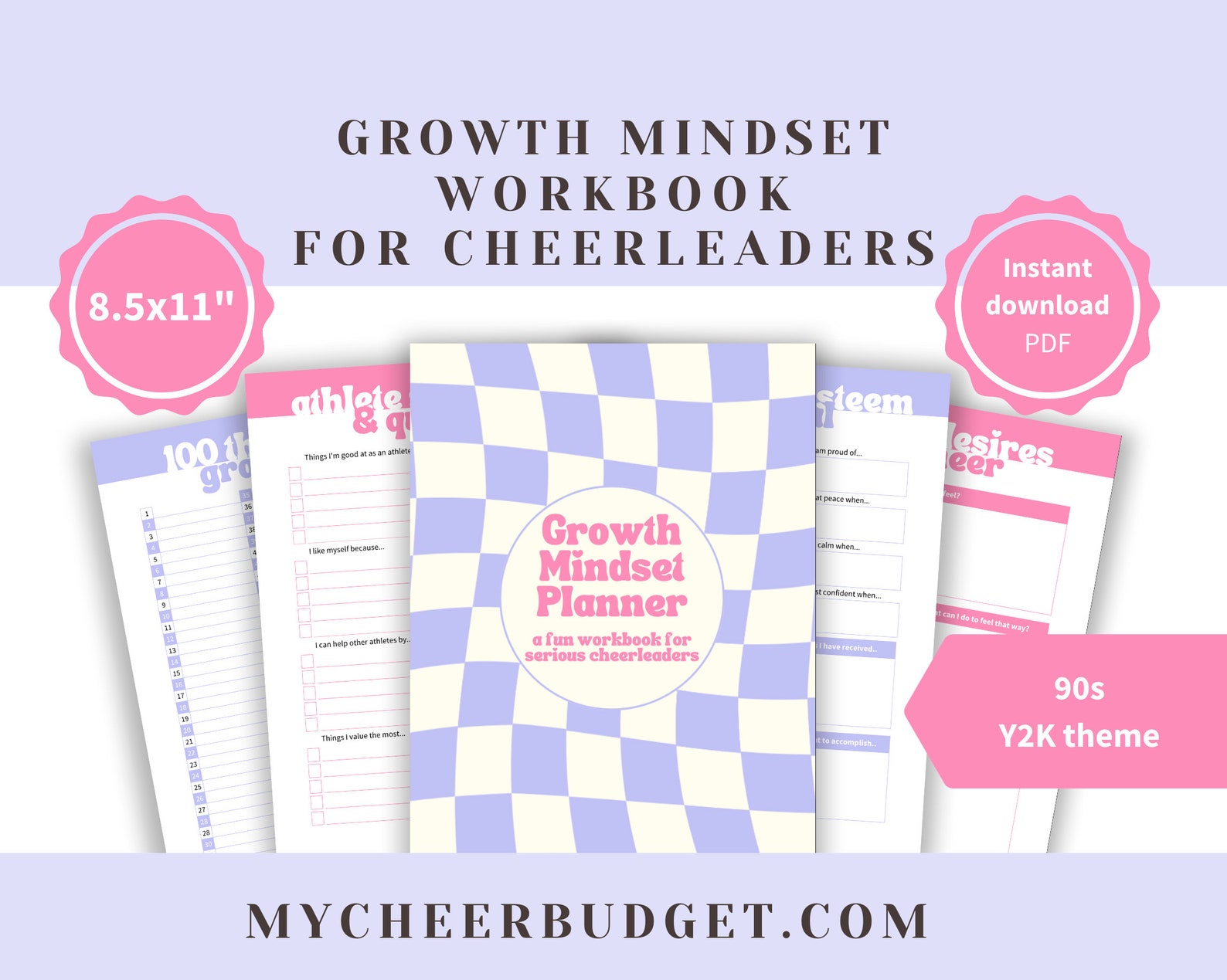Growth Mindset Workbook for Cheerleaders | Printable Cheerleading ...