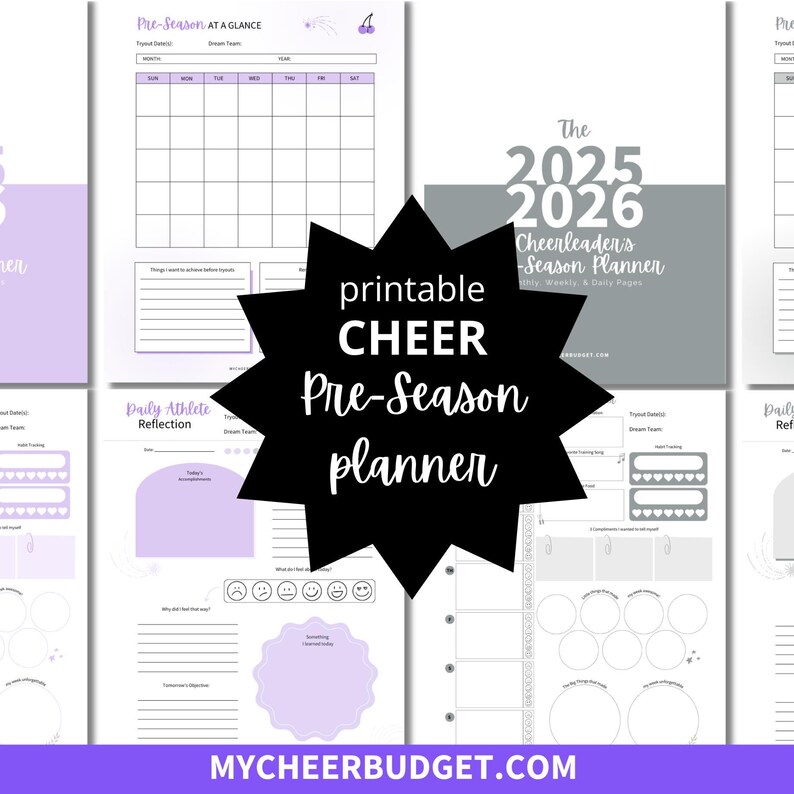 Cheer Tryout Planner | Cheerleading Evaluation Worksheet | Cheerleader ...