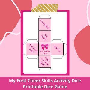 Printable My First Cheer Skills Dice, Fun Cheerleading Game for ...