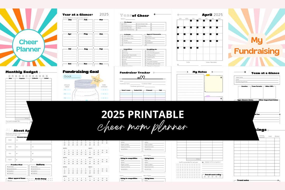 Ultimate Cheer Planner 2025, 81-page Printable Cheerleading Organizer ...
